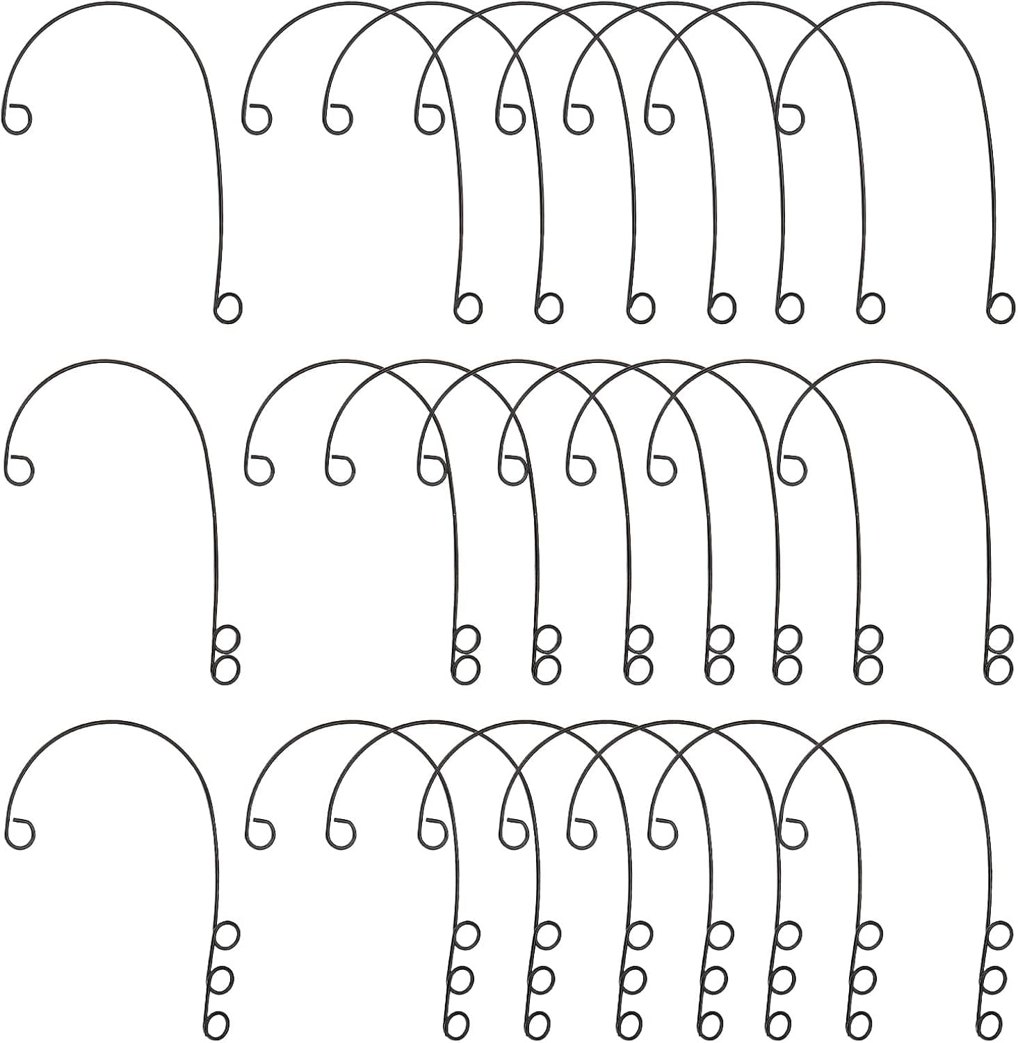 30Pcs 3 Styles Ear Cuffs Helix Ear Cuff Stainless Steel Black Ear Wrap ...