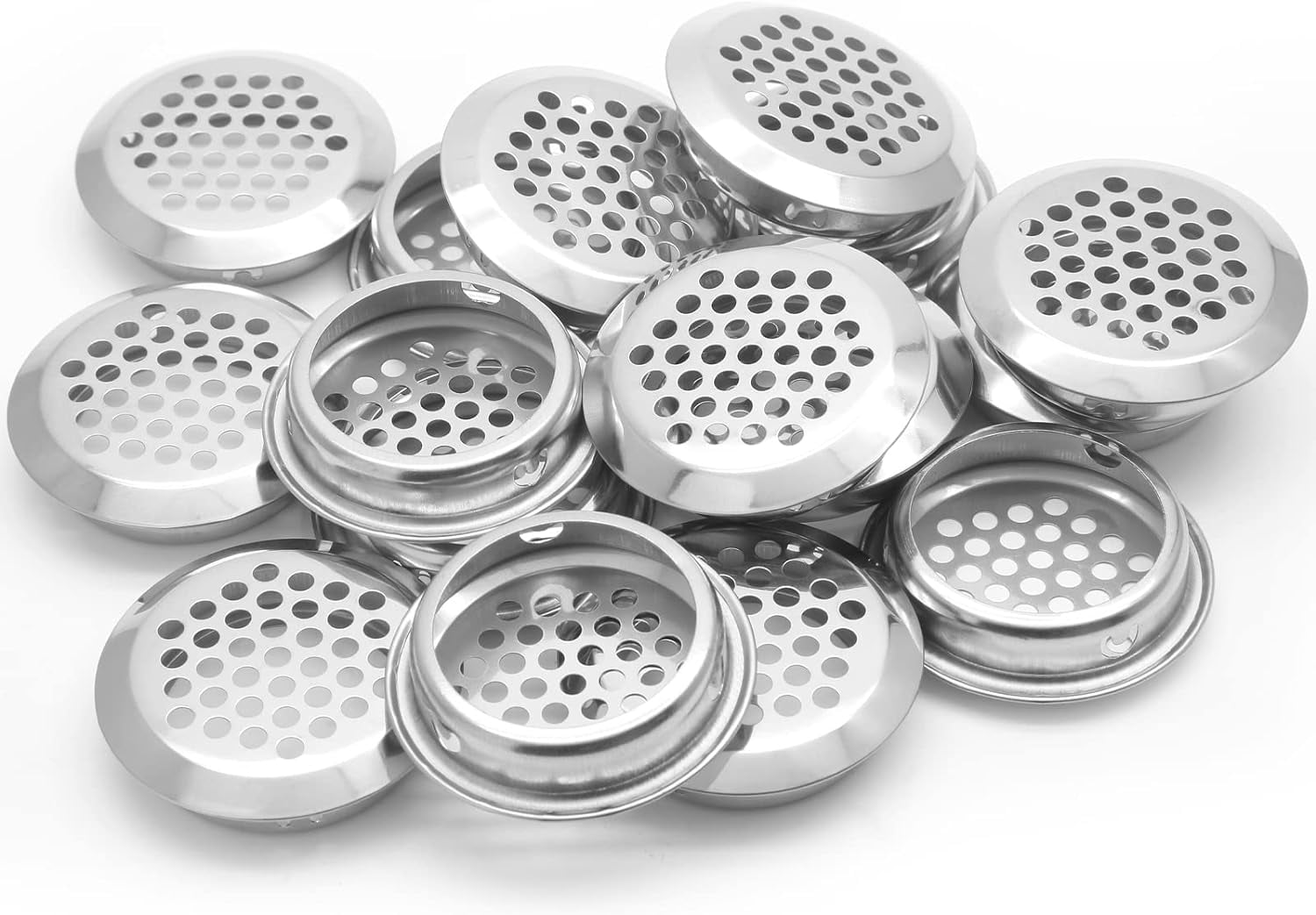 30Pcs 35mm/1.4" Air Vents Round Soffit Vents, Stainless Steel Circular ...