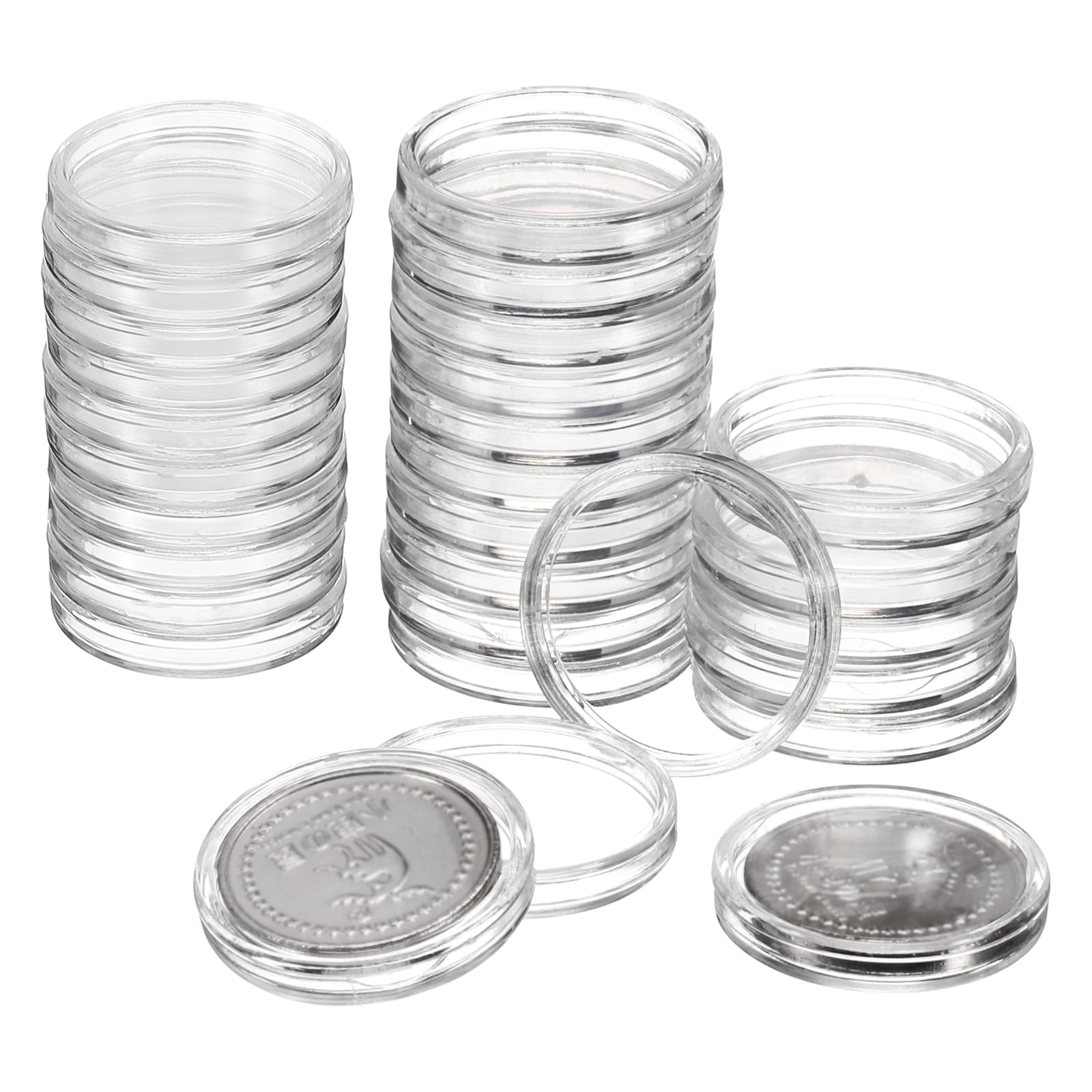 Uxcell Dollar Coin Holders, Plastic Coin Capsule Coin Collection ...
