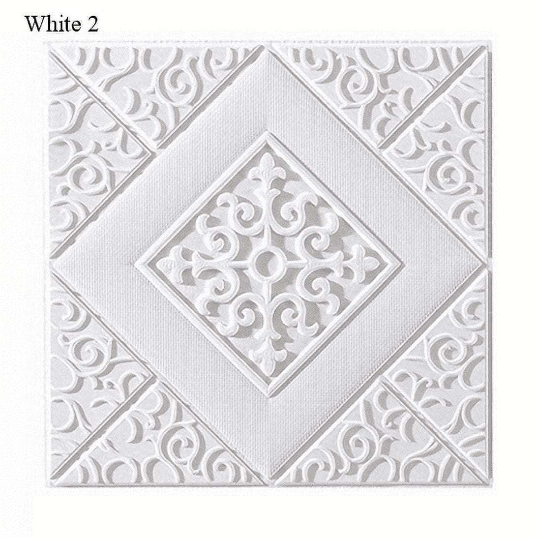 30Pcs 3D Foam Tile Brick Wall Sticker, Self-Stick Waterproof Ceiling ...