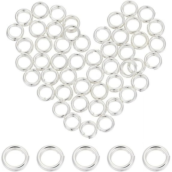 30Pcs 4mm 925 Sterling Silver Jump Rings 22 Gauge Double Loop Split ...