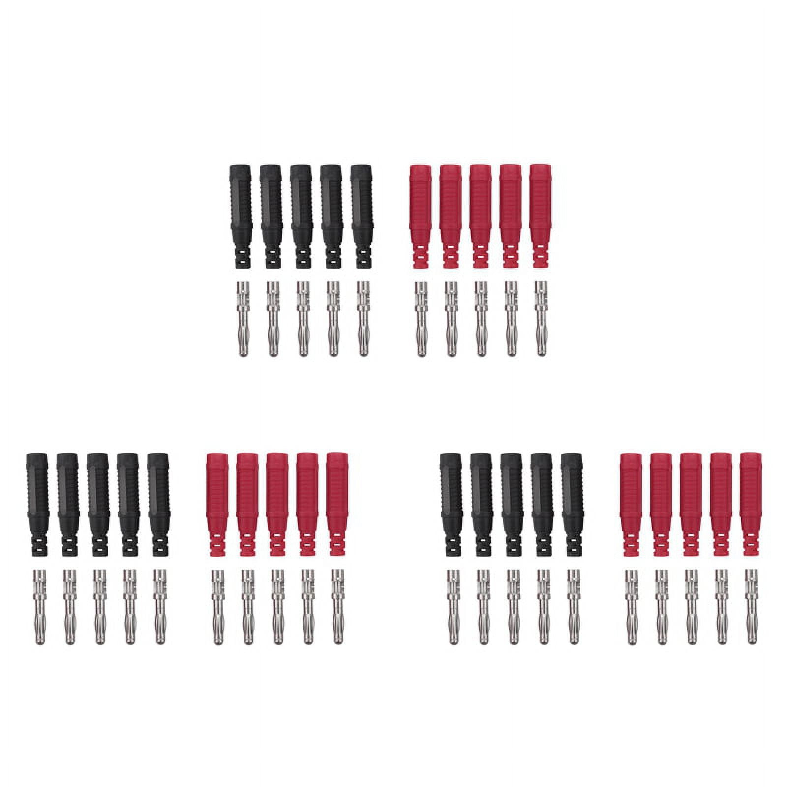 30Pcs 4mm Banana Plugs Solder DIY Banana Plug Male Connectors Adapters ...