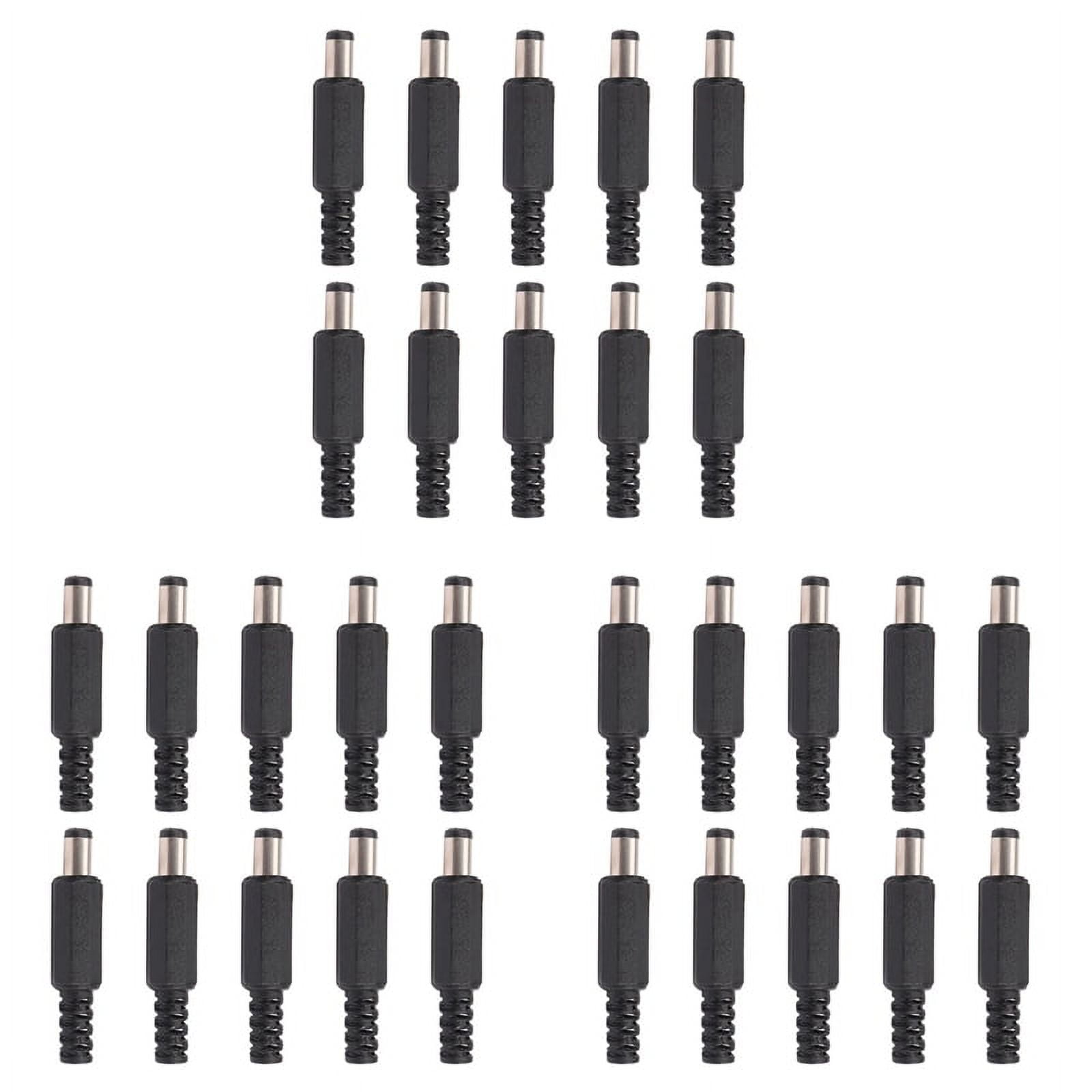 30Pcs 5.5X2.1mm Male Solder Dc Tip Plug Jack Straight Connectors for DC ...