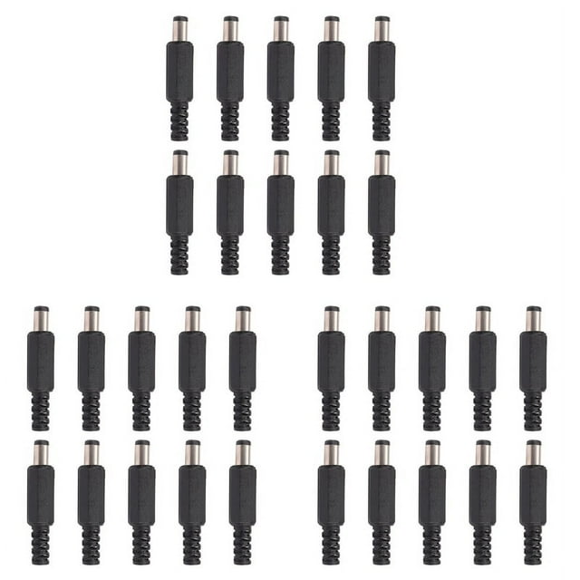 30Pcs 5.5X2.1mm Male Solder Dc Tip Plug Jack Straight Connectors for DC ...