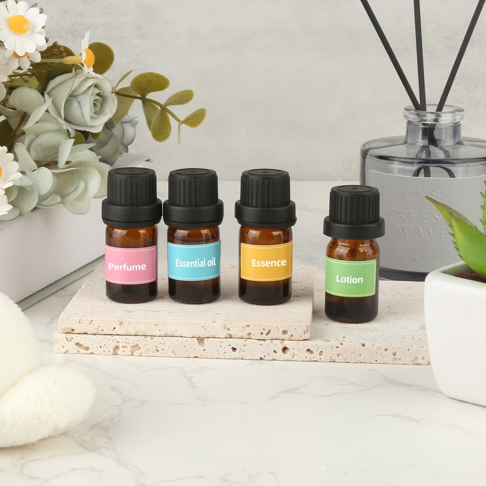 30Pcs 5ml Brown Glass Liquid Dropper Reagent Empty Glass Pipette ...