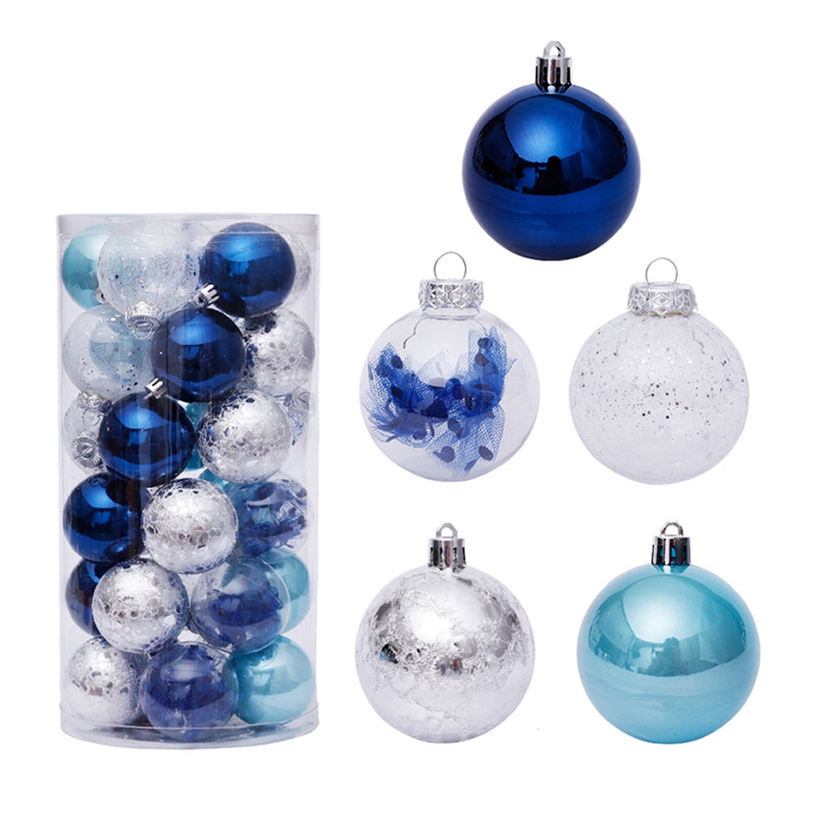 30Pcs 6cm/2.36” Christmas Ball Christmas Tree Baubles Shatterproof ...