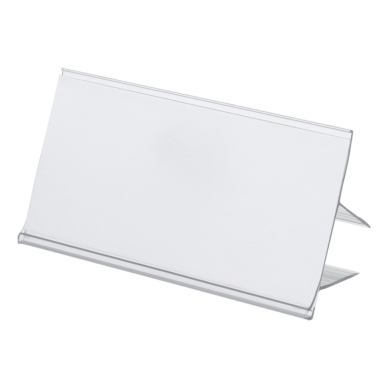 30Pcs 82x44mm Glass Shelf Label Holder Plastic Clear Shelf Label Holder ...