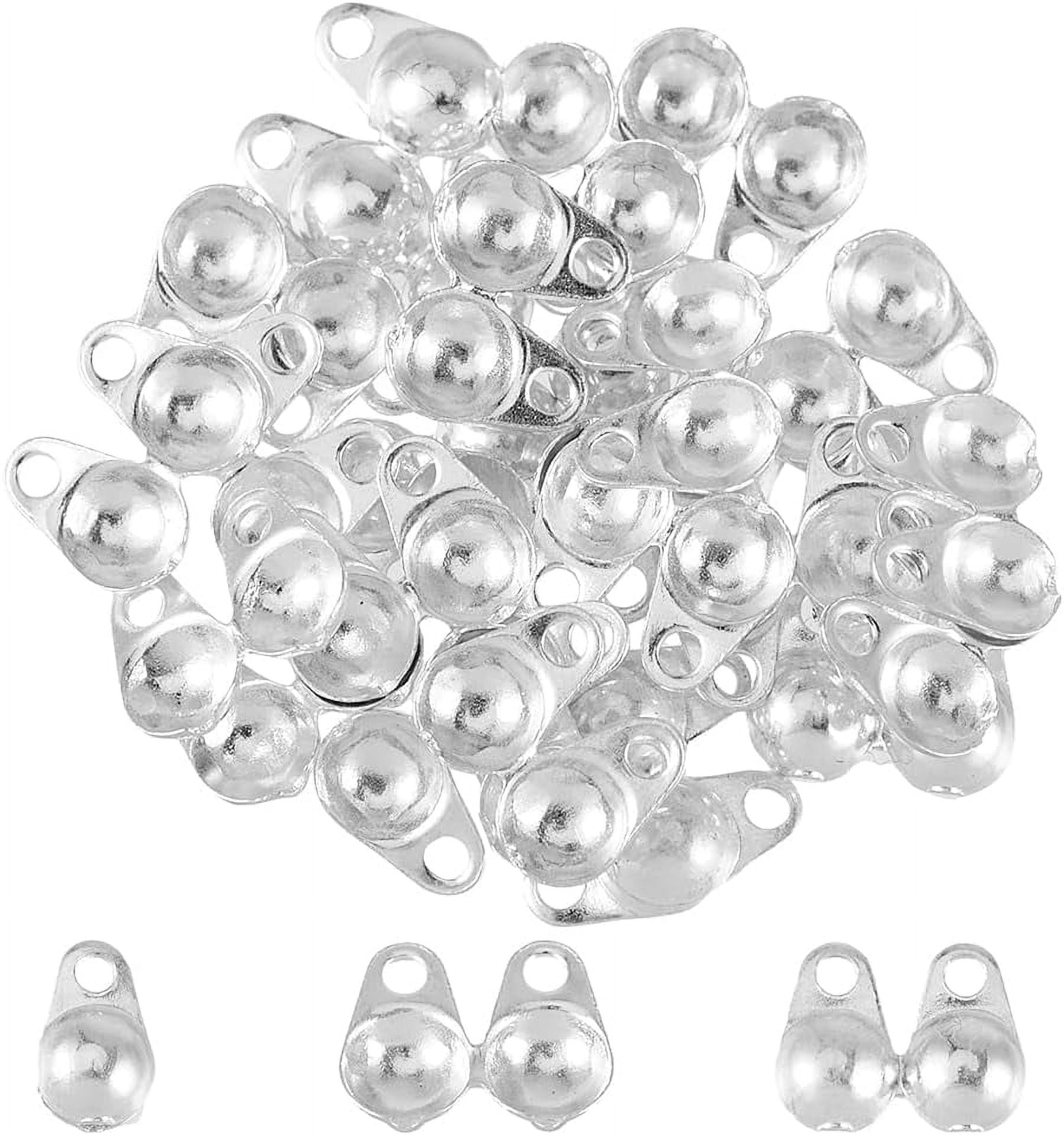 30Pcs 925 Sterling Silver Bead Tips Kit Double Knot Covers Foldable ...