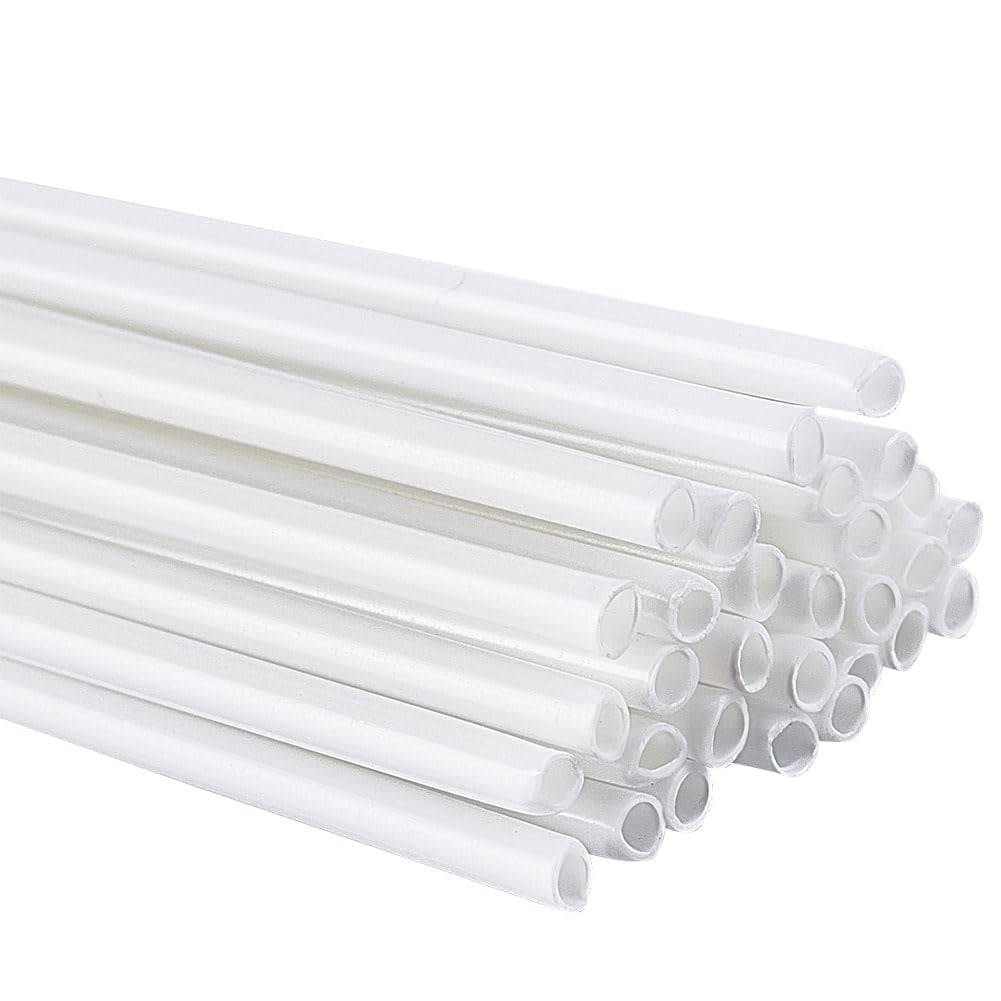 30Pcs ABS Plastic Round Tubes 9.8 Inch Length White Plastic Model Tube ...