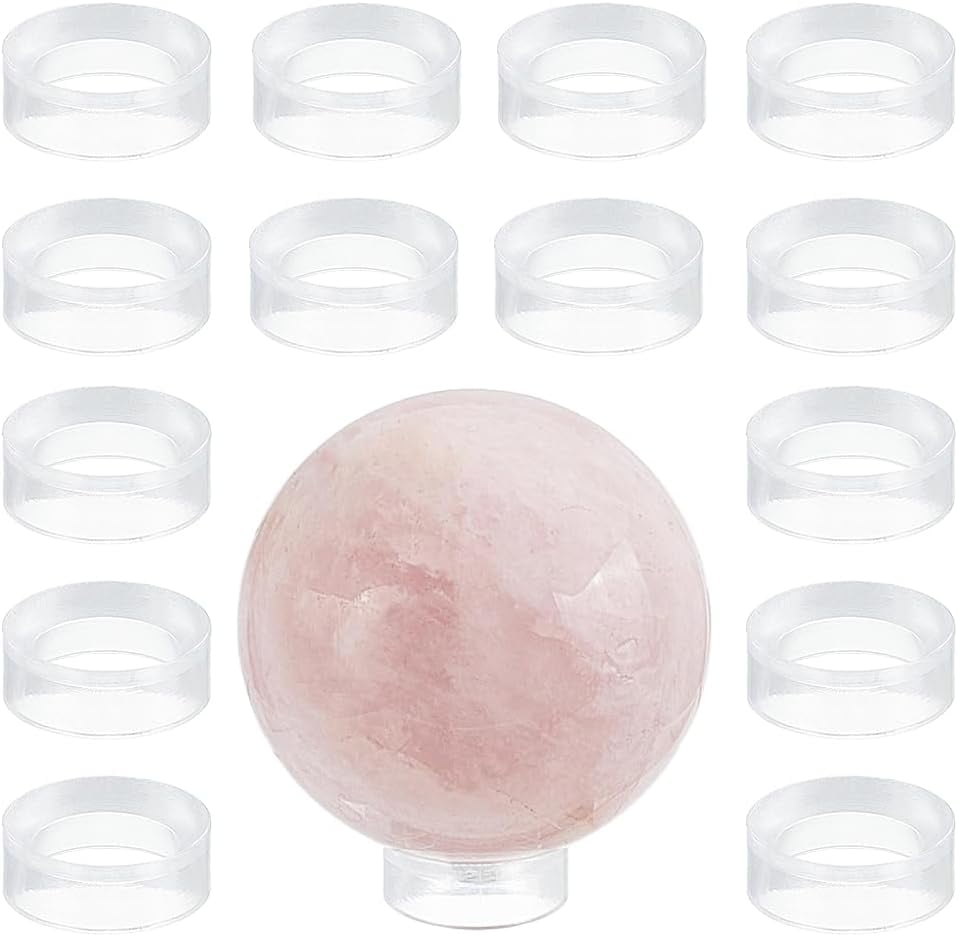 30Pcs Acrylic Sere Display Stand Clear Mini Ball Stand Round Display ...