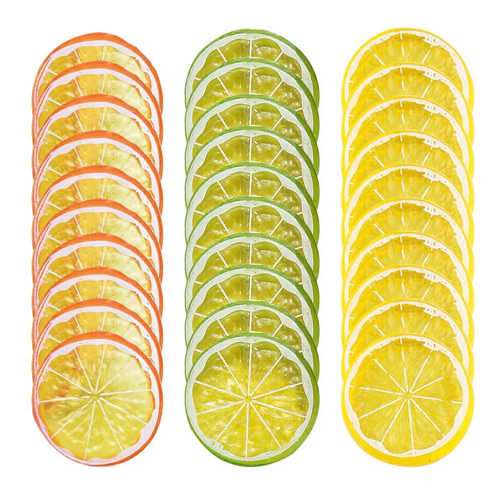 30Pcs Artificial Lemon Slices, 2" Realistic Lifelike Simulation Lemon ...