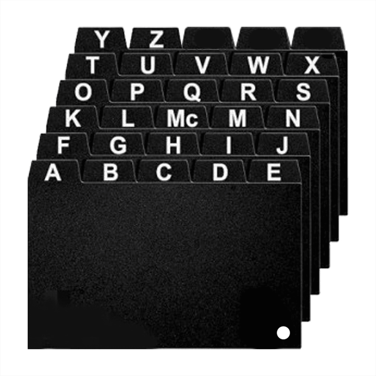 30Pcs Black Index Card Dividers 3x5 Inch, Alphabetical Tabbed with Ring ...