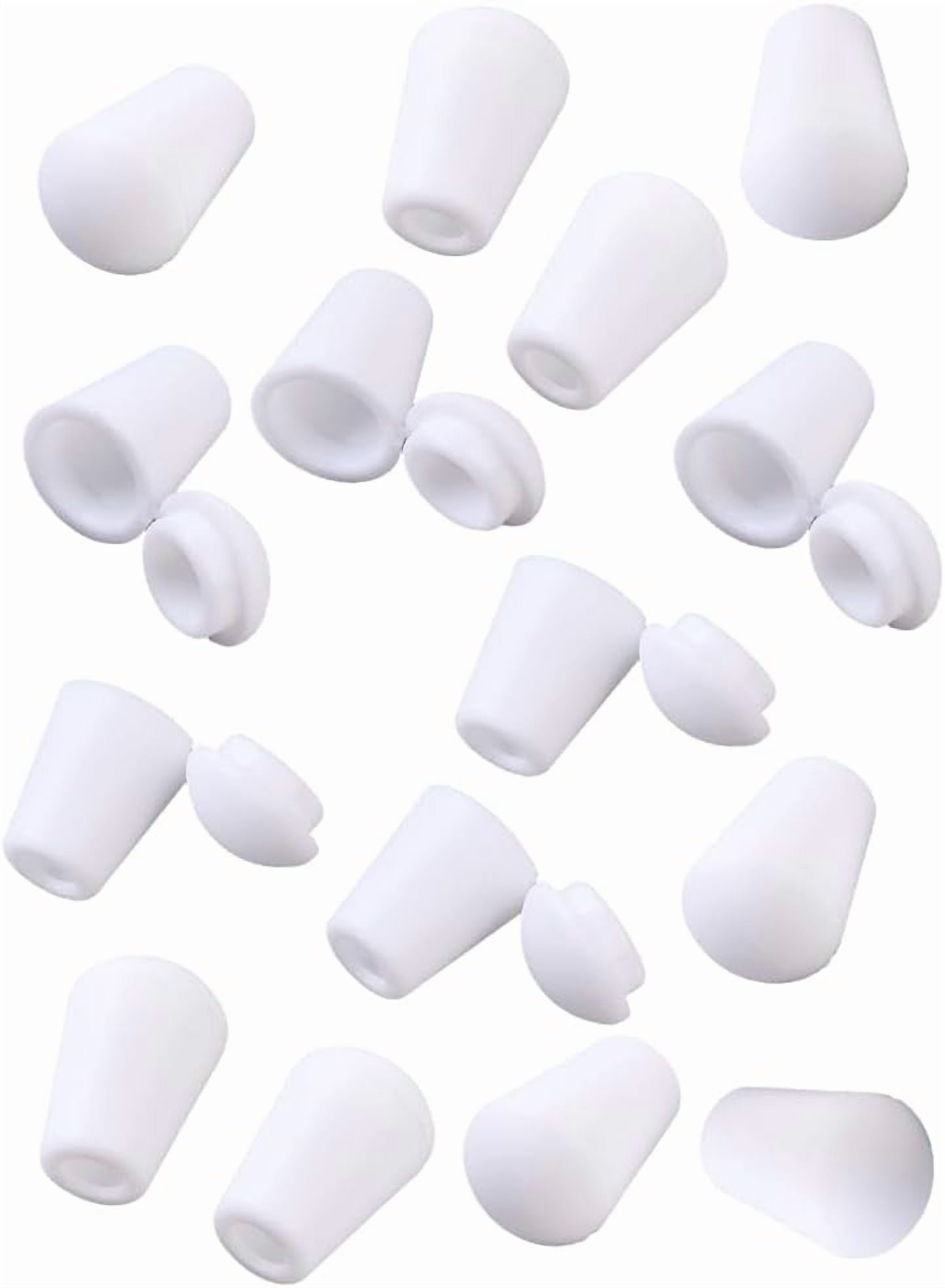 30Pcs Black Plastic Detachable Bell Stopper Cord Ends 18x12mm Lock Rope ...