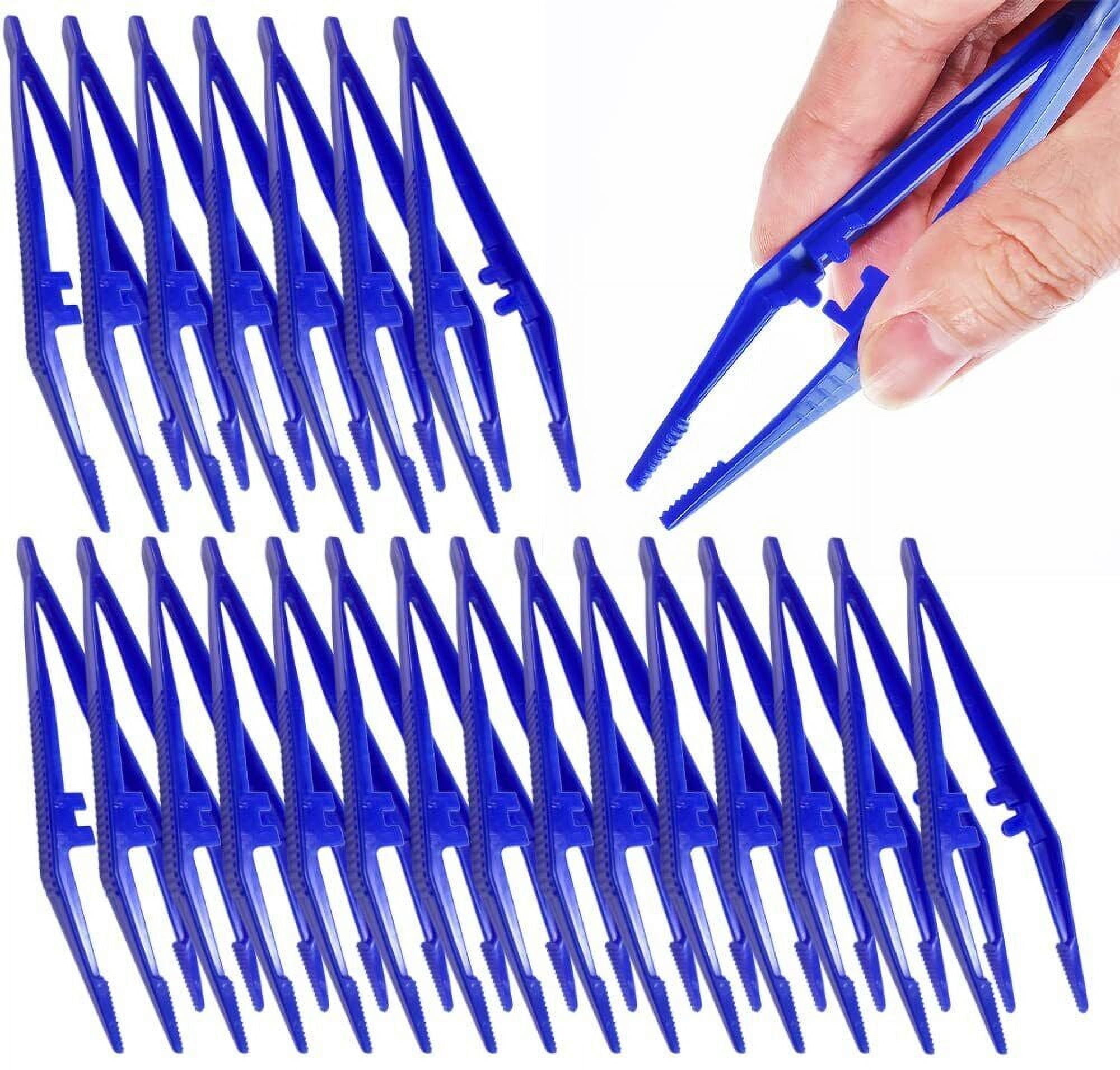 30Pcs Blue First Aid Tweezers Plastic Repair Tools Elementary Science ...