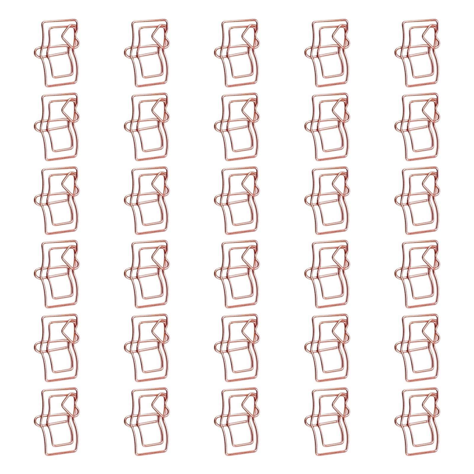 30Pcs Book Shape Paper Clip Metal Paper Clamp Bookmarks Clips For ...