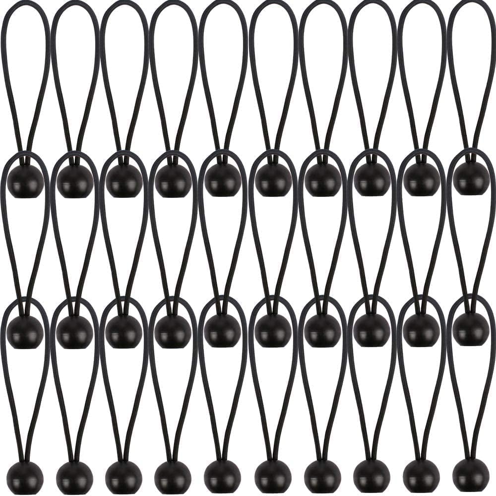 30Pcs Bungee Balls 6 Inch Black Bungee Cord Heavy Duty Heavyweight ...