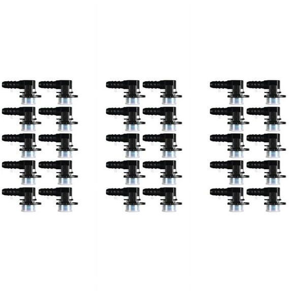 30Pcs Car Water Pipe Connector ID12-ID6-90 Degree L Type Pipe Quick ...