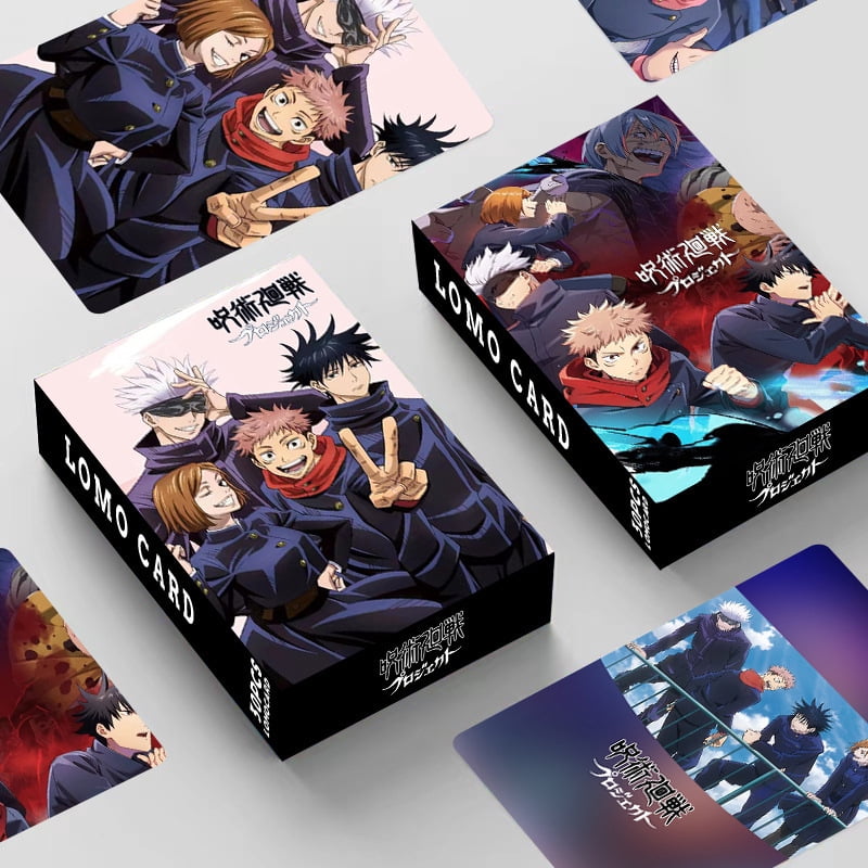 30Pcs Cartoon Anime Jujutsu Kaisen Double-Sided Small Cards Anime ...