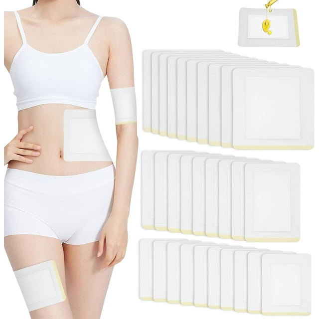 30Pcs Castor Oil Pack Wrap, Self-Adhesive Castor Oil Pack Wrap Organic ...