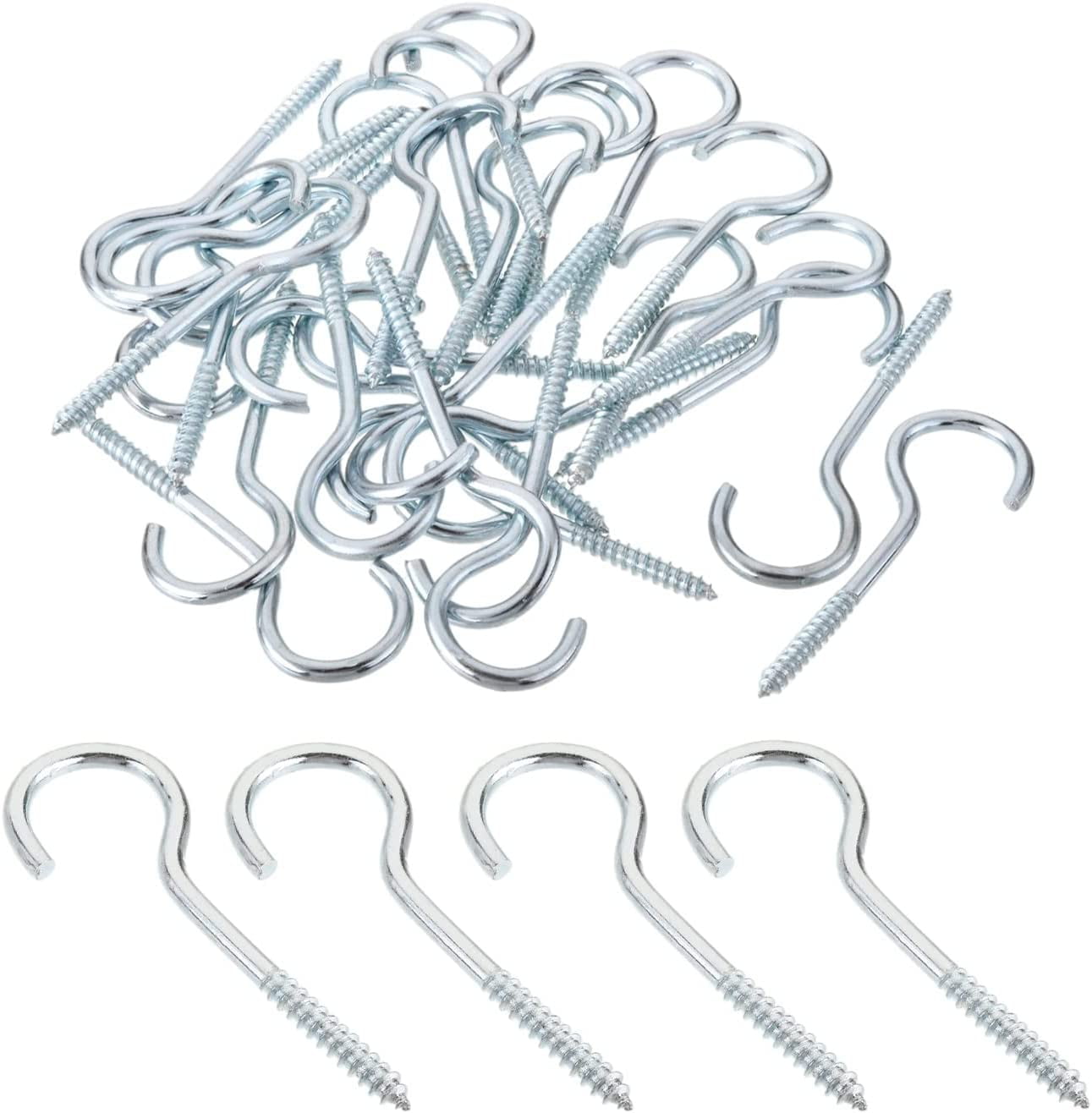 30Pcs Ceiling Cups Hooks Self Tapping Screws Hook 2.6\\ - Walmart.com
