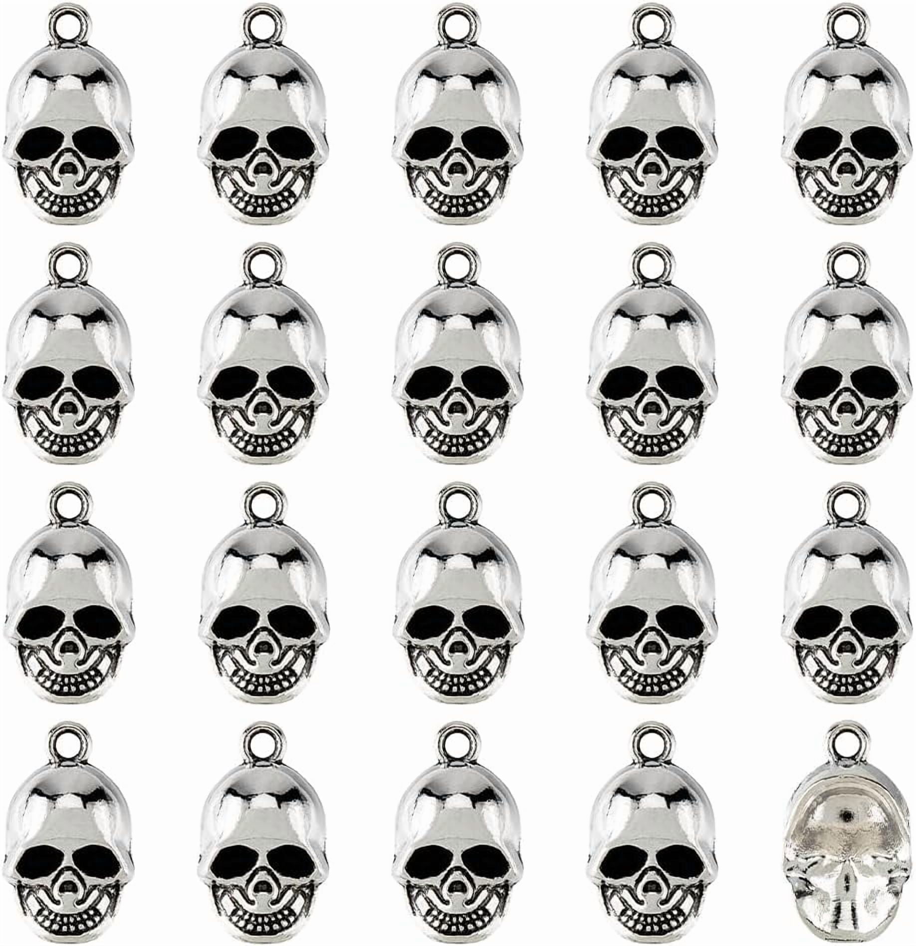 30Pcs Charms Silver Head Charms Gothic Charms Tibetan Style Alloy ...