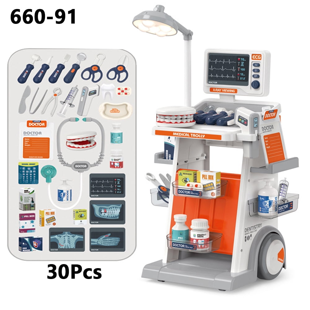 30Pcs Children's Simulated Dentist Medical Desk ECG Dental Filling ...