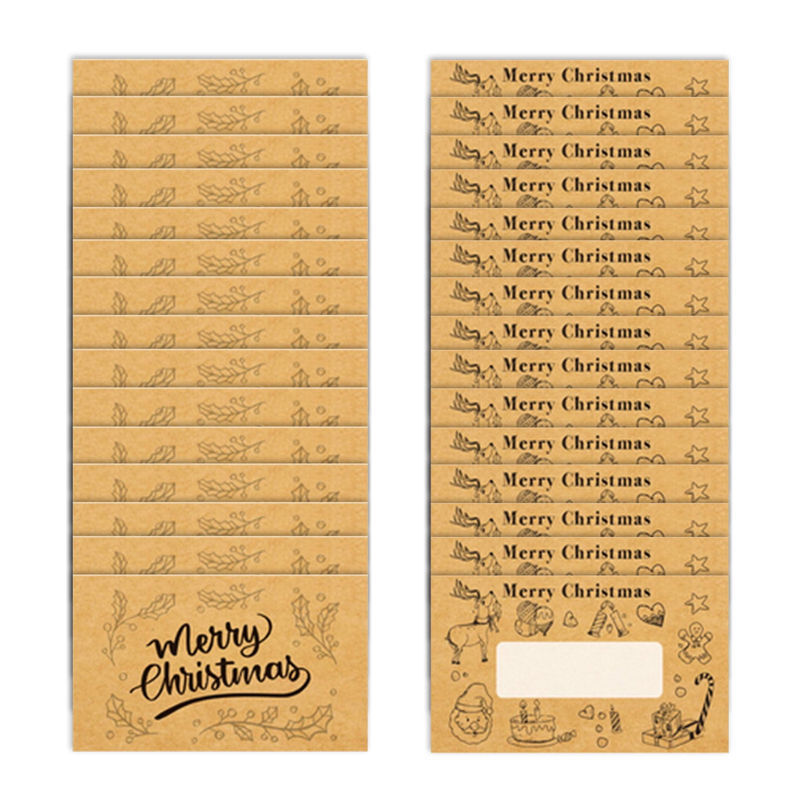 30Pcs Christmas Gift Coupons Tickets Handmade Scratch Prizes Card for ...