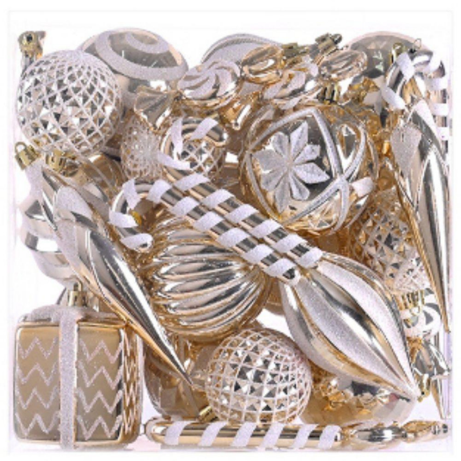 30Pcs Christmas Ornaments, Shatter-proof Plastic Xmas Tree Hanging ...