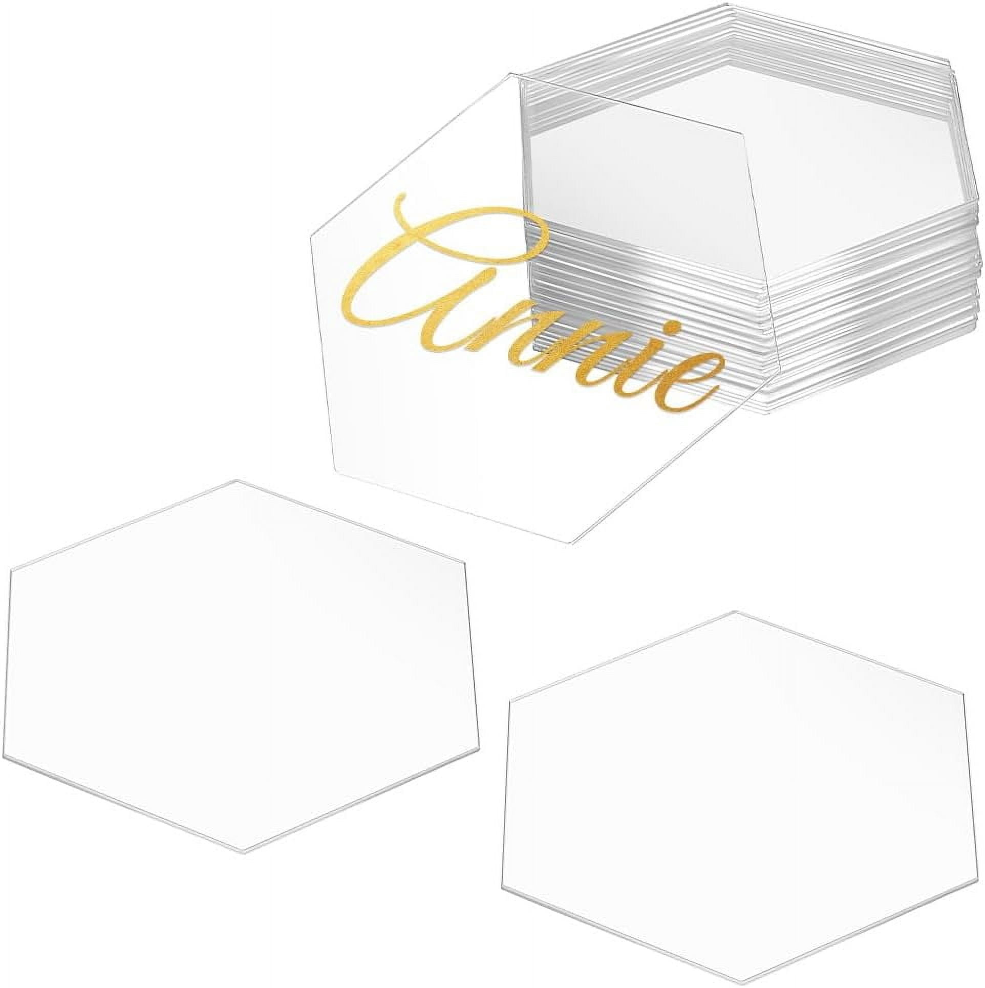 30Pcs Clear Acrylic Place Cards Acrylic Name Card Plate Table Number ...