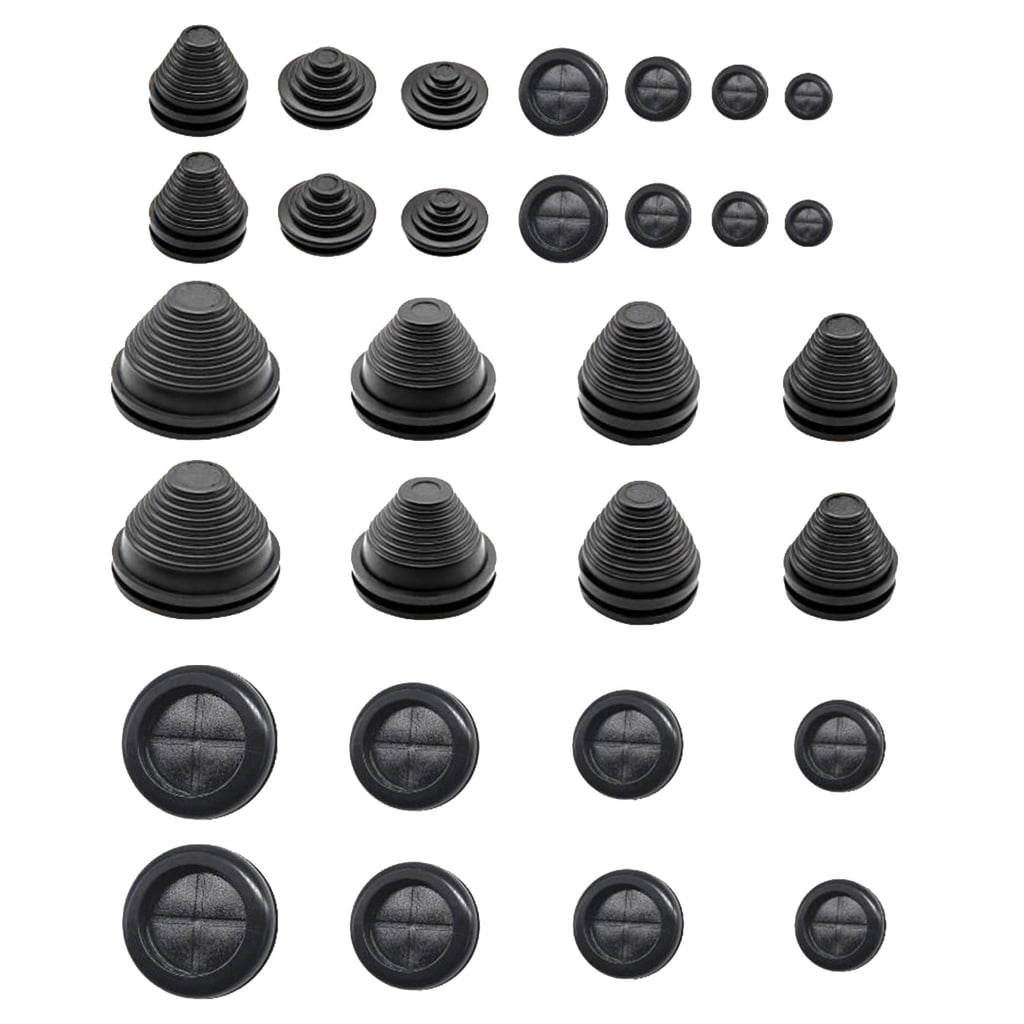 30Pcs Closed Rubber Grommets Tower and Round Double Sided Rubber Hole ...