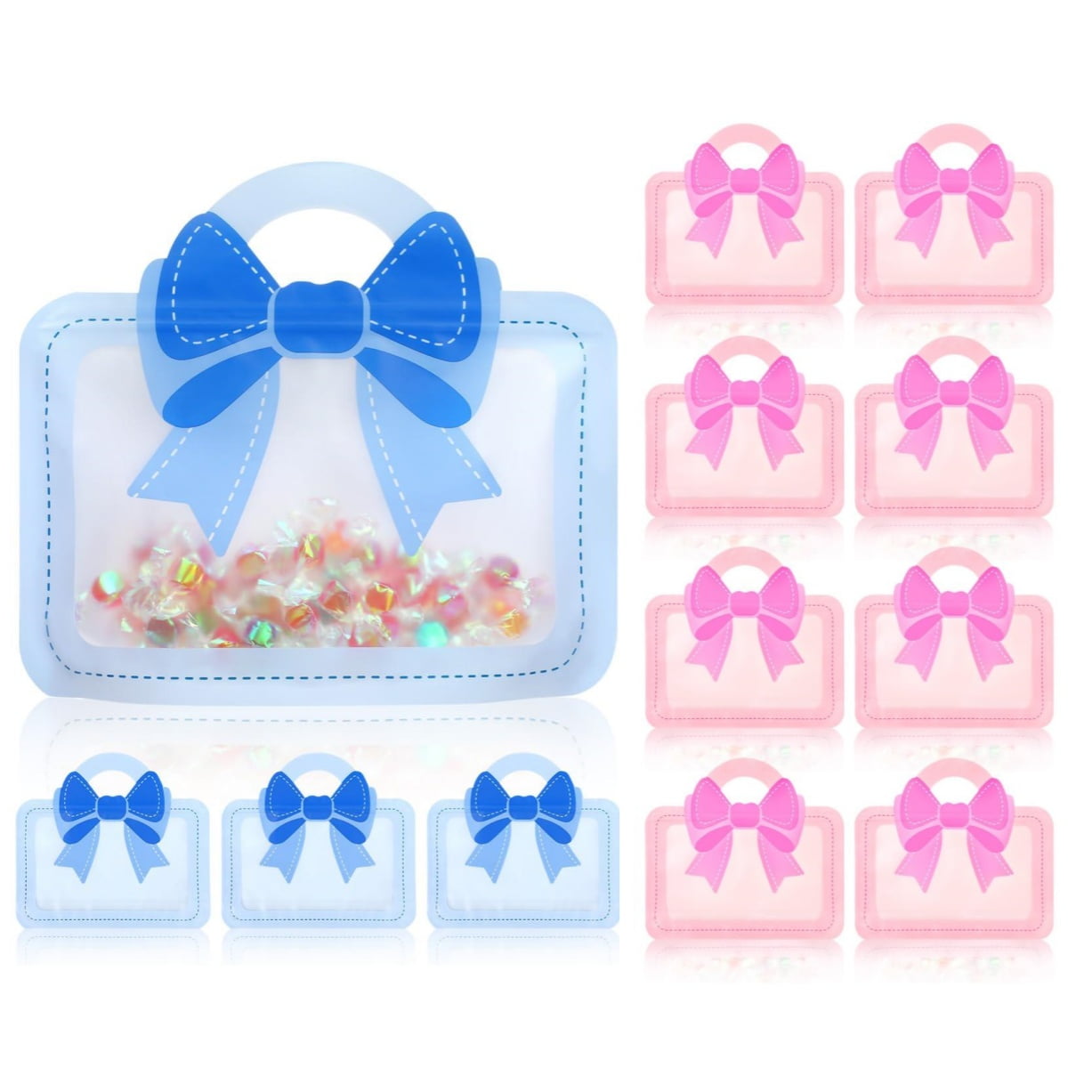 30Pcs Cute BackPack Bow Goodie Bags Party Favor Reusable Candy Ziplock ...