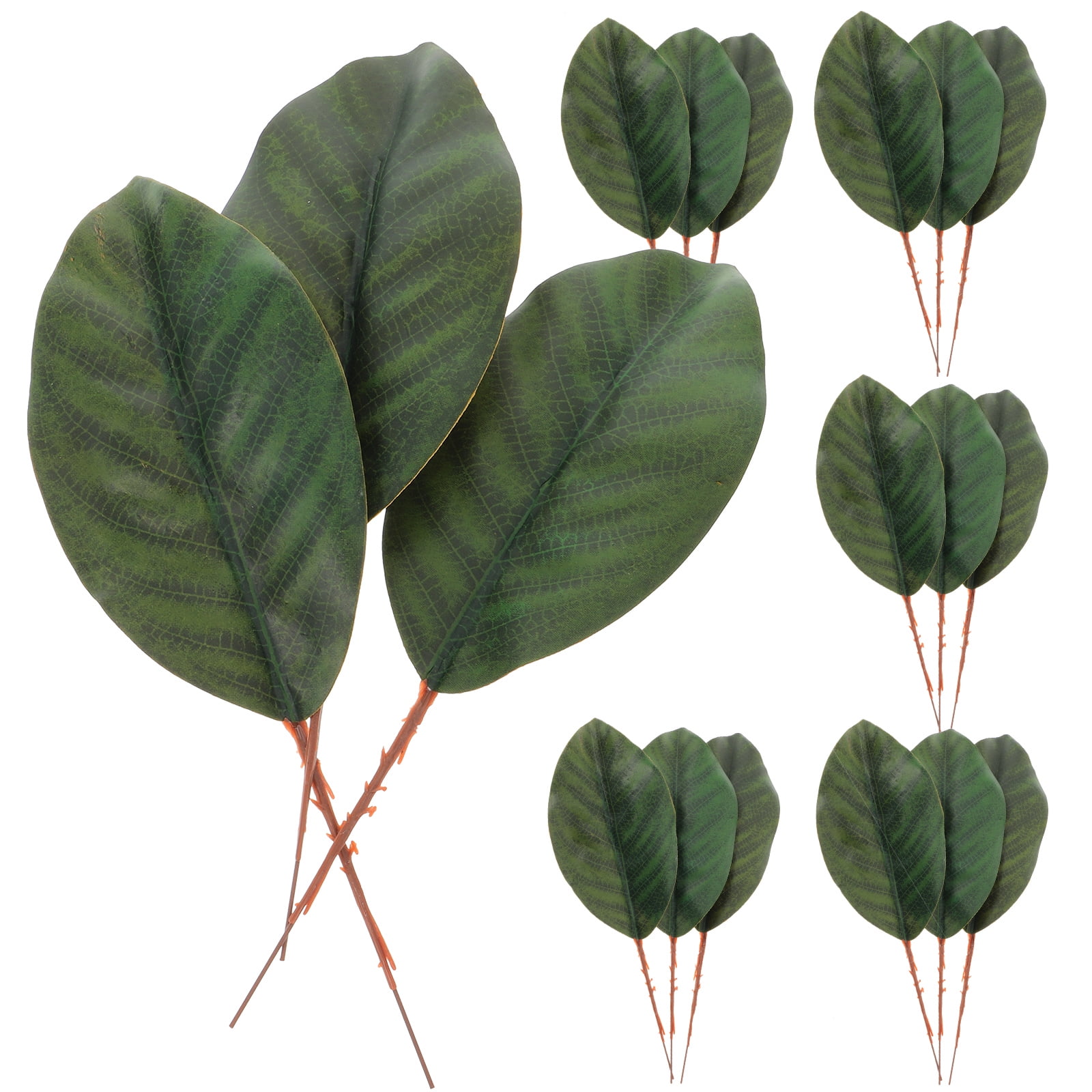 30Pcs Decorative Fake Leaves Artificial Green Plant Leaves Realistic ...