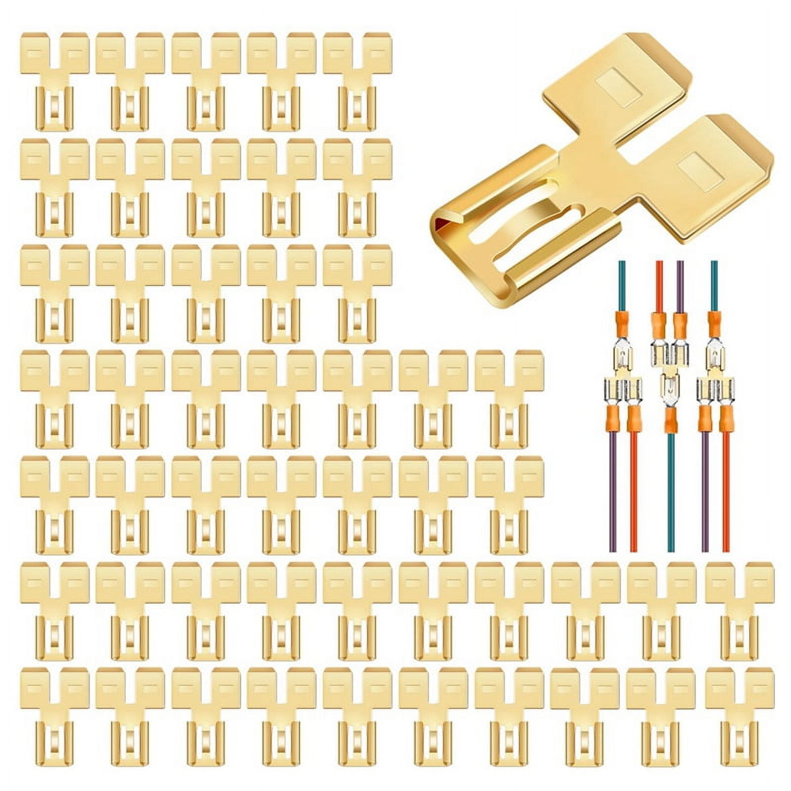 30Pcs Double Back Spade Connector Quick Disconnect Electrical Two-Way ...