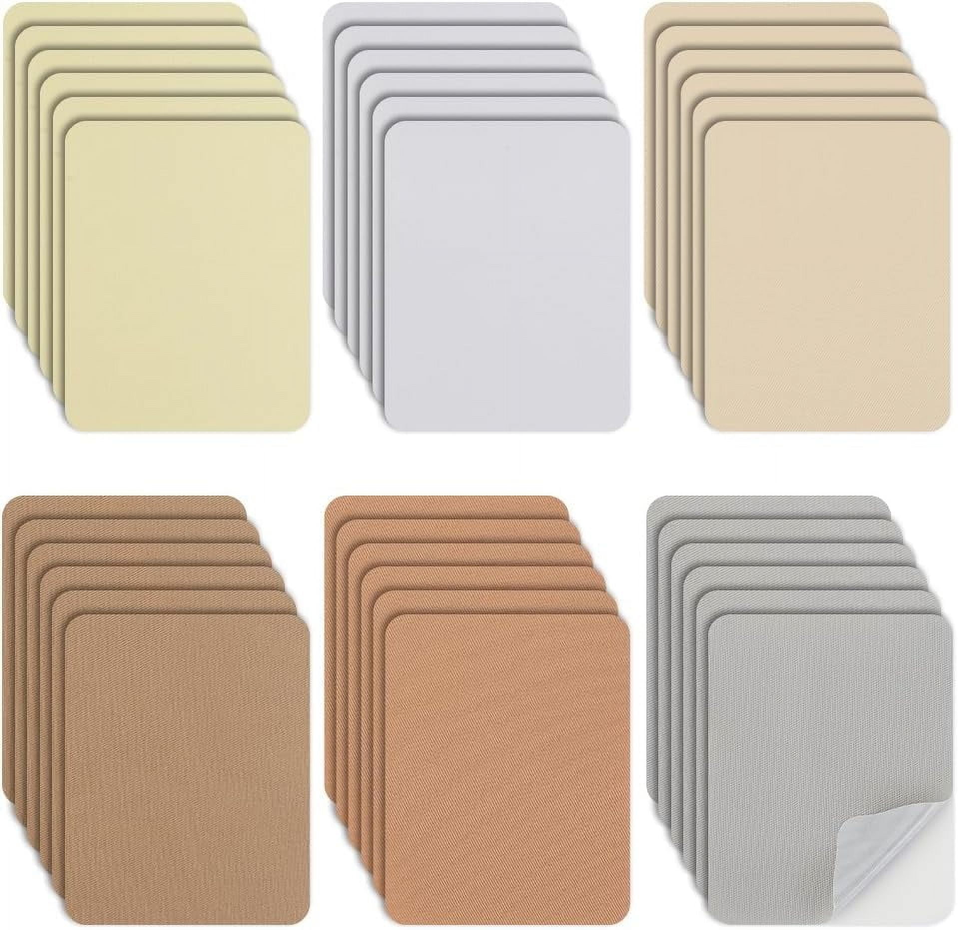 30Pcs Fabric Repair Patches 6 Colors Iron on/Sew On Patches for ...
