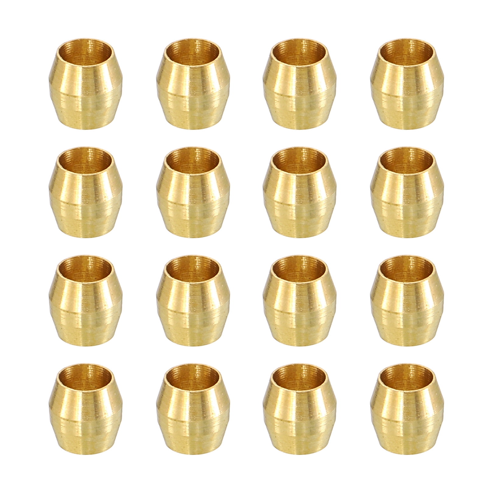 30Pcs Fit for 1/8" Tube OD Brass Compression Sleeve Ferrules Brass ...