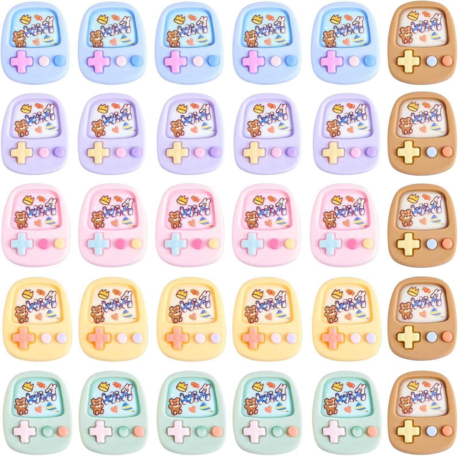 30Pcs Game Console Slime Resin Charms Flatback Cartoon Game Resin ...