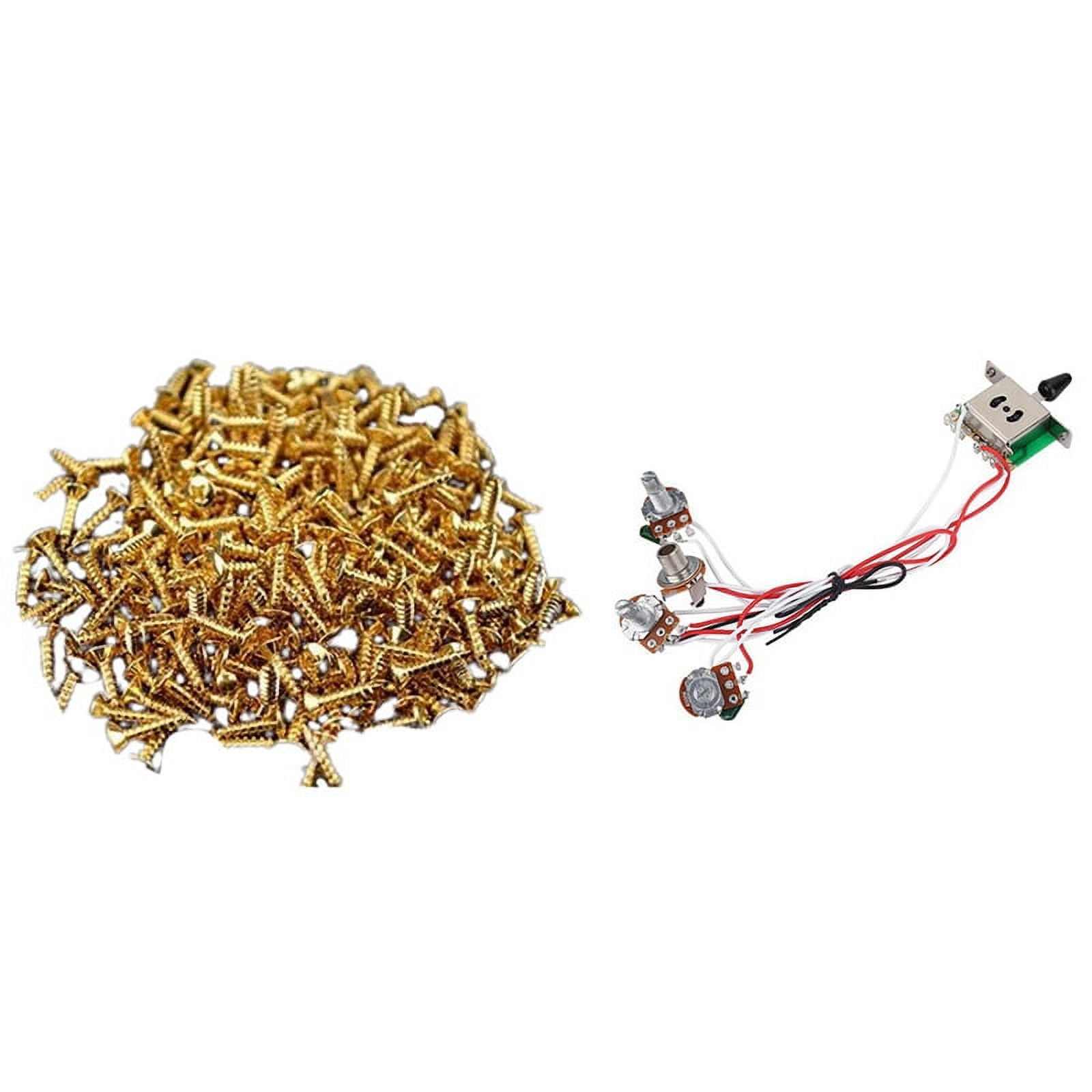 30Pcs Gold Pickguard Screws for Fender Strat/Tele Electric Guitar Bass ...