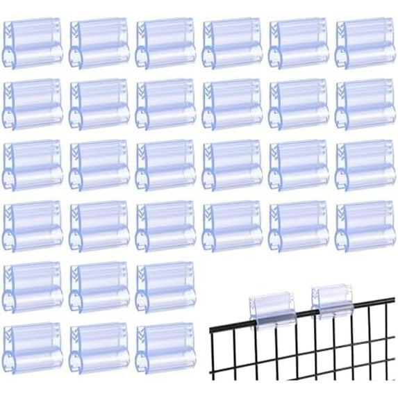 30Pcs Grid Wall Sign Holder Clips,Upgrade Wire Shelf Label Holder,Grid ...