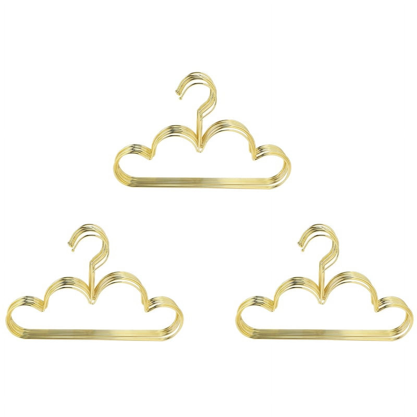 30Pcs Hangers Non Metal Toddlers Clothes Hanger Golden Kids Cloud Shape ...