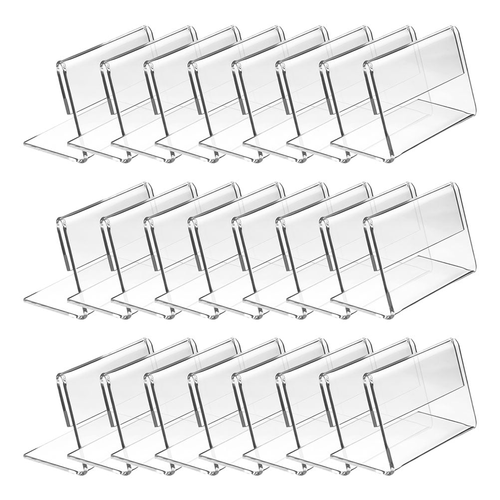 30Pcs High Transparency Acrylic L Shaped Price Tag Holders for Desk ...