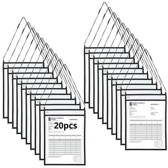 30Pcs Job Ticket Holders, Hanging Stitched Shop Ticket Holders with ...