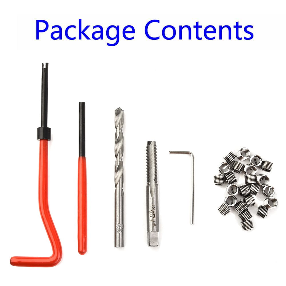 30Pcs Kit M6 Thread Repairing Spanner Wrench Inserts Hand Tool ...