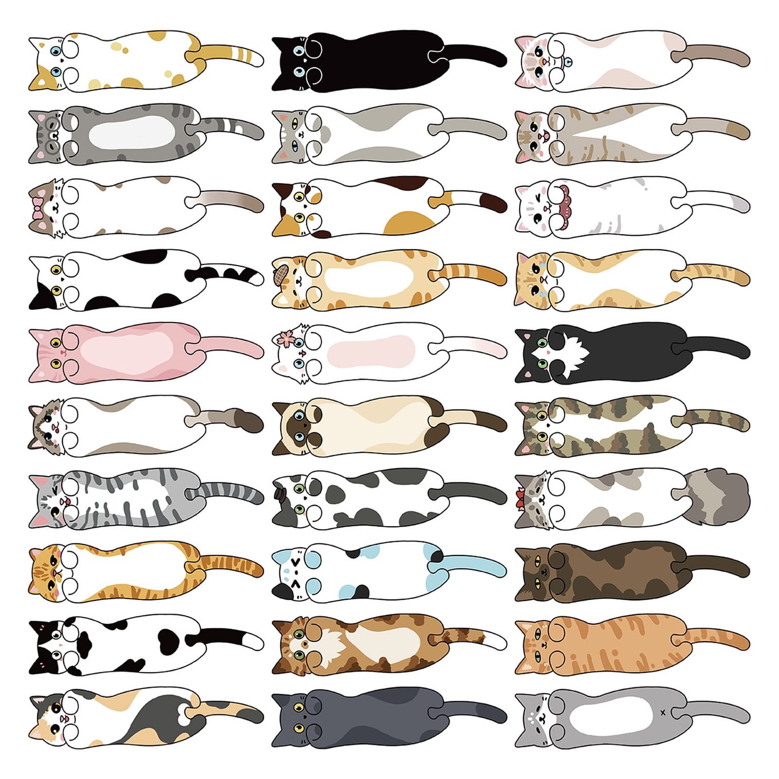 30Pcs Kitten Shape Bookmarks Paper Bookmarks Book Page Marker Portable ...