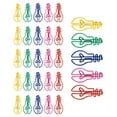 30Pcs Lamp Bulb Shape Paper Clip 42mm Metal Paperclips Colorful File ...