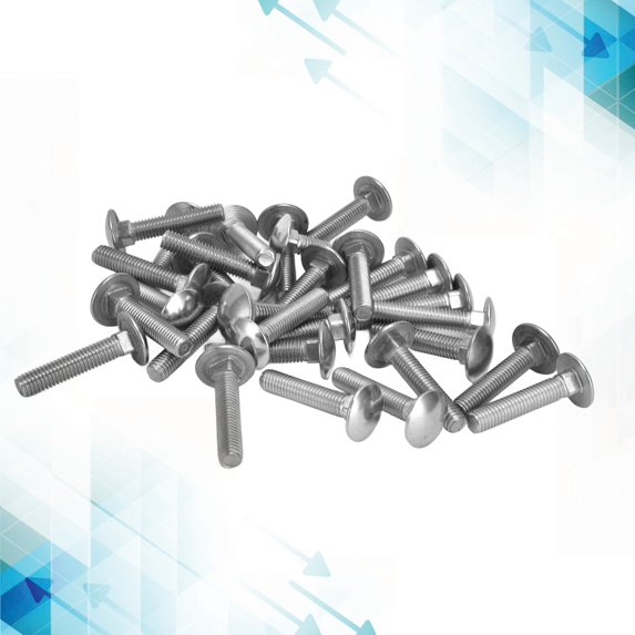 30Pcs M8 Stainless Steel Bolts, DIN603 Carriage Fasteners, Corrosion ...