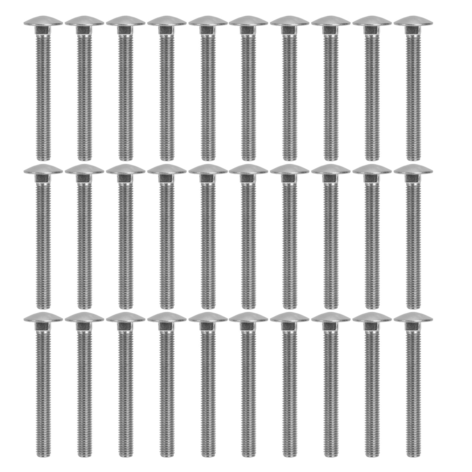 30Pcs M8 Stainless Steel Bolts, DIN603 Carriage Fasteners, Corrosion ...