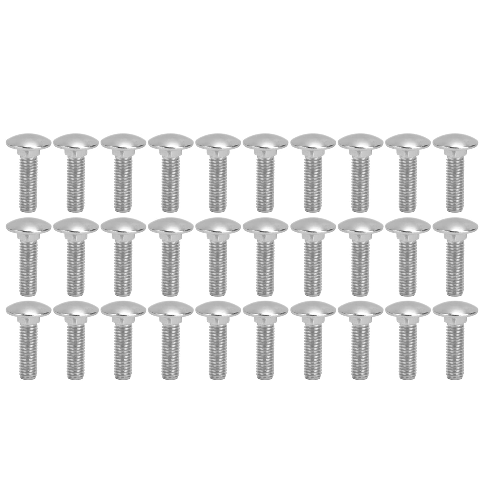 30Pcs M8x30 Carriage Bolts A2-70 Stainless Steel Cup Square Coarse ...