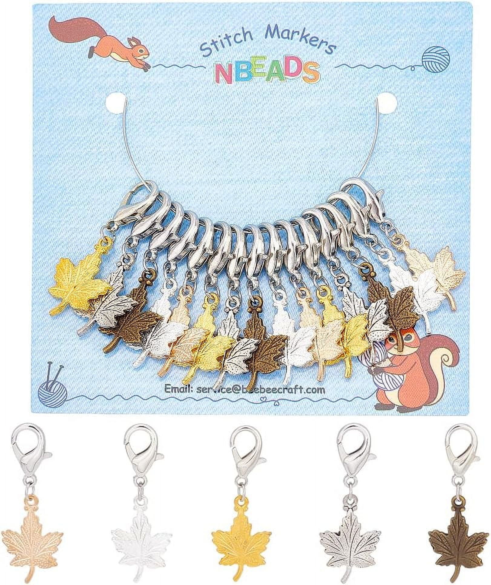 30Pcs Maple Leaf Stitch Markers, 5 Colors Leaf Crochet Stitch Marker ...