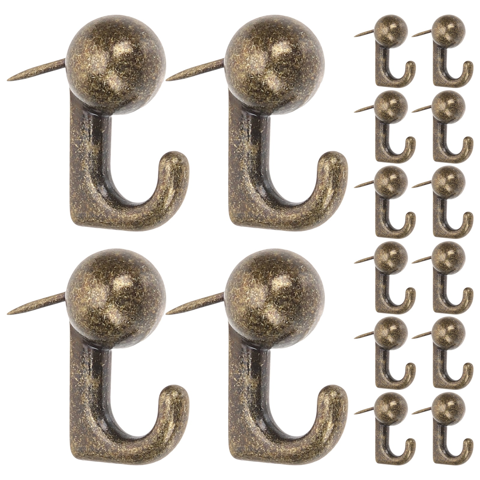 30Pcs Metal Push Pin Hangers Wall Hooks Picture Hanging Pin Picture ...
