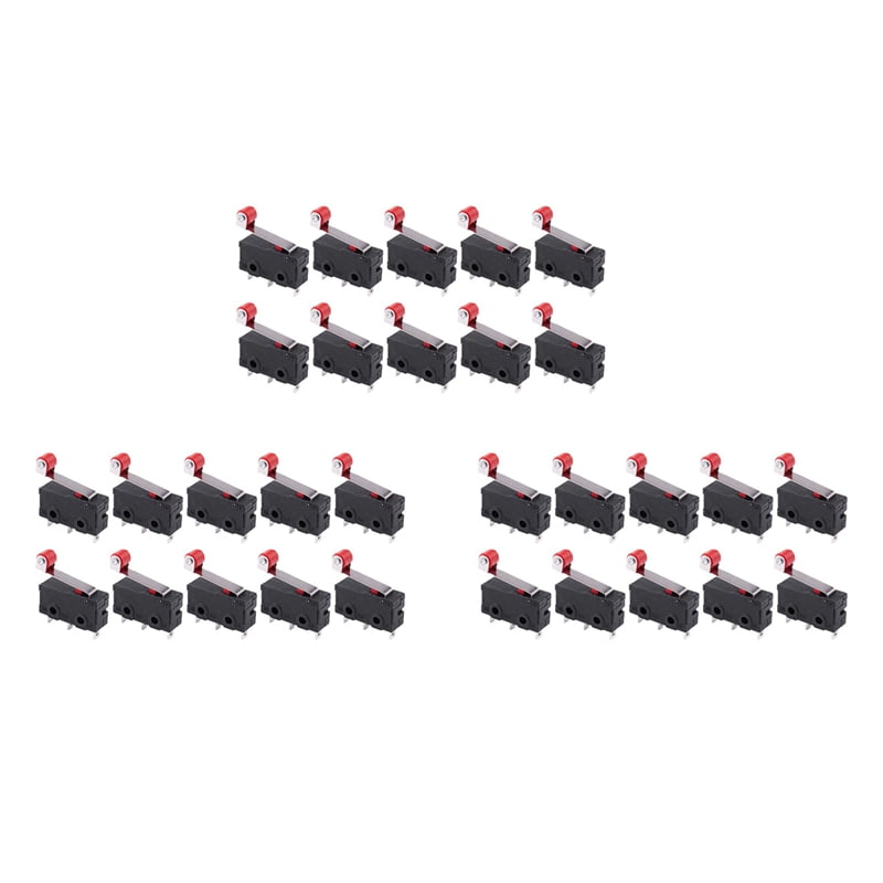 30Pcs Micro-Roller Lever Arm Open Close Limit Switch Kw12-3 Pcb ...